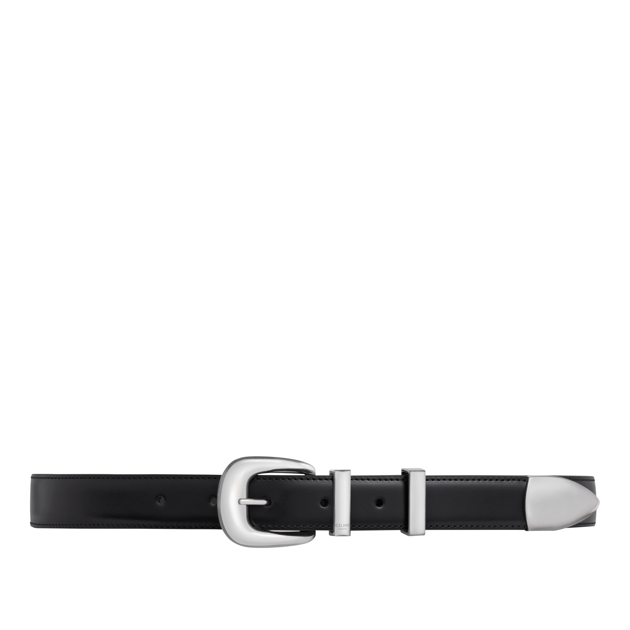 Celine Black Western Belt
