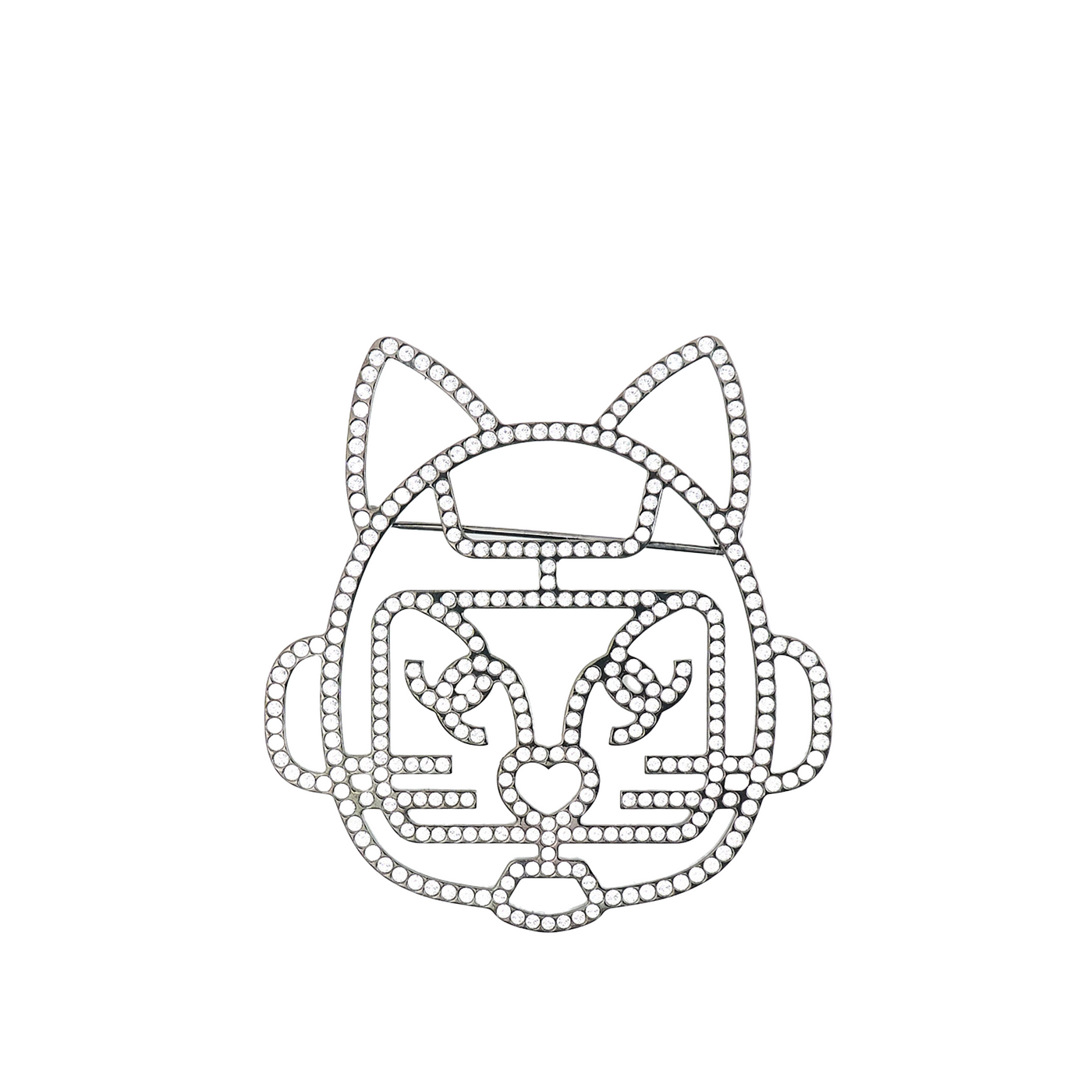 Chanel Crystal Cat Brooch
